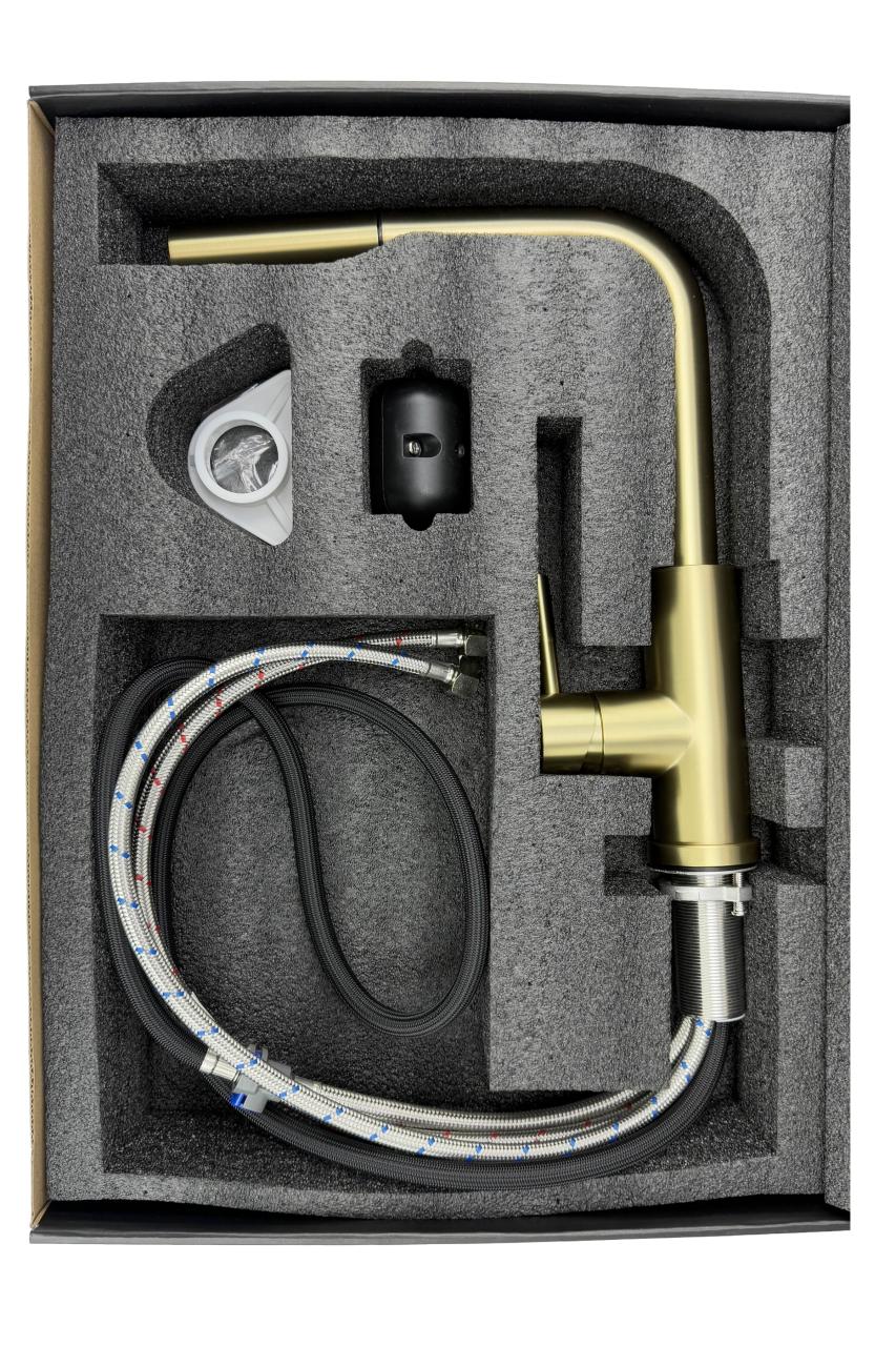 Pure.Sink Elite Steel Pulse-S robinet de cuisine en acier inoxydable ...